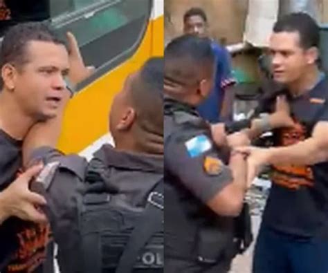 Notícias Policial militar agride motorista de ônibus escolar e aponta