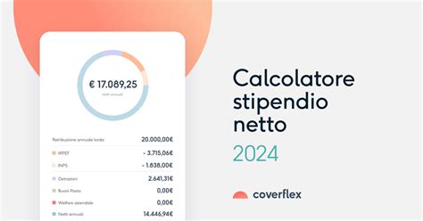 Calcolo Stipendio Netto 2024 Da Lordo A Netto Coverflex