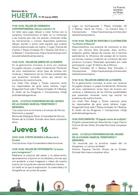 Programa Semana de la Huerta 2023 La Guía W La Guía Definitiva