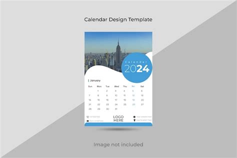 Diseño de calendario de pared Vector Premium