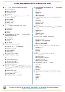 Modal Verbs Test