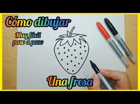 Como dibujar una FRESA fácil paso a paso Dibujos fáciles Dibujos