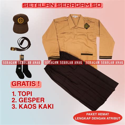 Jual Setelan Super Lengkap Pramuka Siaga Perempuan Lengan Panjang