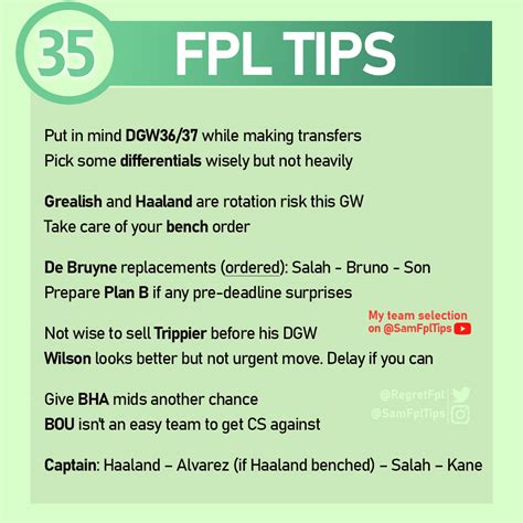 Fpl Strategy On Twitter Rt Regretfpl Fpl