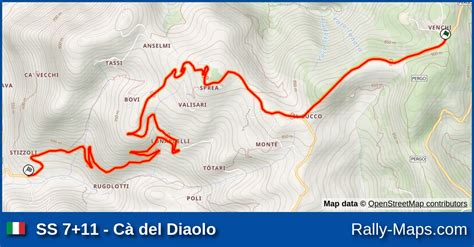Karte WP 7 11 Cà del Diaolo Rally Due Valli 2022 CIAR