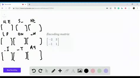 solved in exercises 45 and 46 a write the uncoded 1 ×2 row matrices for the message and
