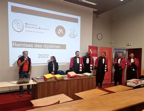 REMISE DES DIPLÔMES PROMOTIONS 2020 2021 2022 Département de Mécanique