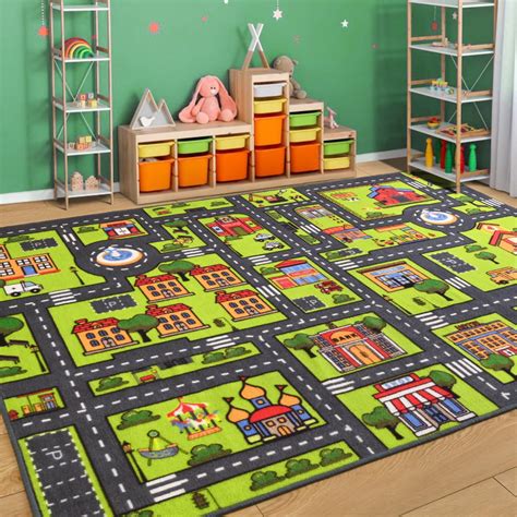 Alfombra de juego para coche alfombra de carretera para niños
