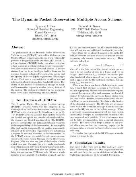 pdf the dynamic packet reservation multiple access scheme