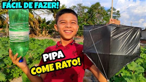 COMO FAZER UMA PIPA COME RATO DE SACOLA QUE VOA MUITO YouTube