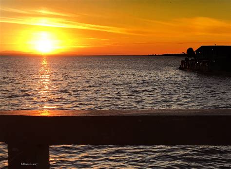 Fotos Gratis Puesta De Sol Puente Lago Horizonte Cielo