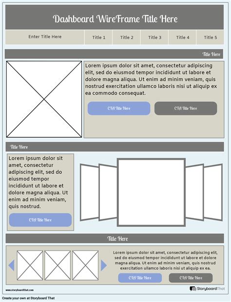 Dashboard Wireframes FREE Wireframe Tool