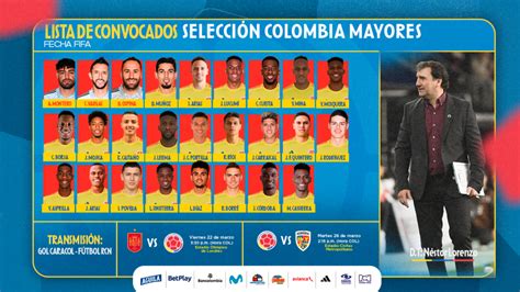 Estos son los convocados de la Selección Colombia para las fechas FIFA