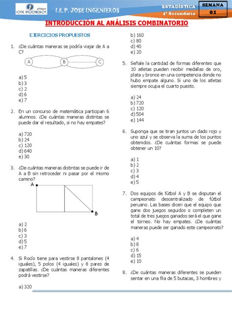 semana 01 introduccion al analisis combinatorio pdf combinatoria