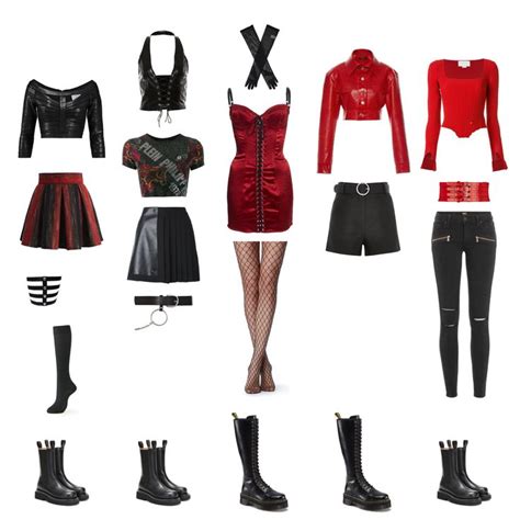 Red X Black Crush Concept Stage Outfit Performance Outfit Performance