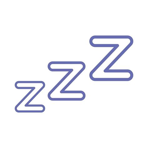 Sleeping Z Z Z Line And Fill Style Icon Vector Design Vector