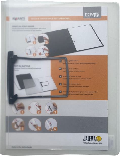 Jalema Strip Binder AVANTI DIN A4 Schlauchheftung Transparent 1401030