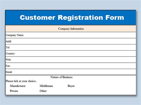 Excel Registration Template