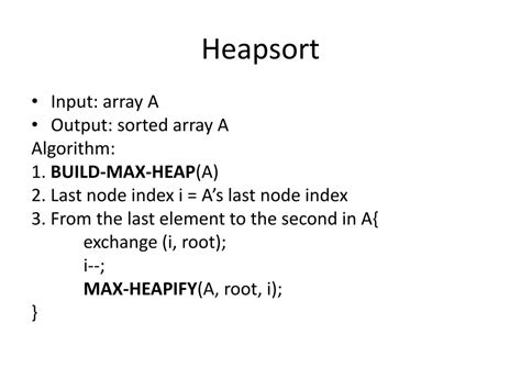 ppt design and analysis of algorithms heapsort powerpoint presentation id 2635039