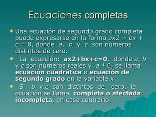 ECUACINES CUADRATICAS PPT Descarga Gratuita