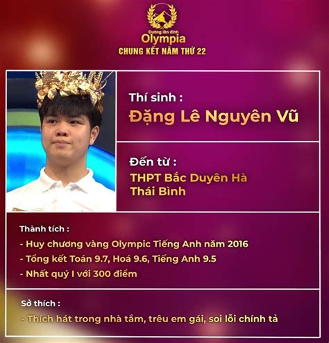 4 thí sinh thi chung kết Đường lên đỉnh Olympia có thành tích khủng