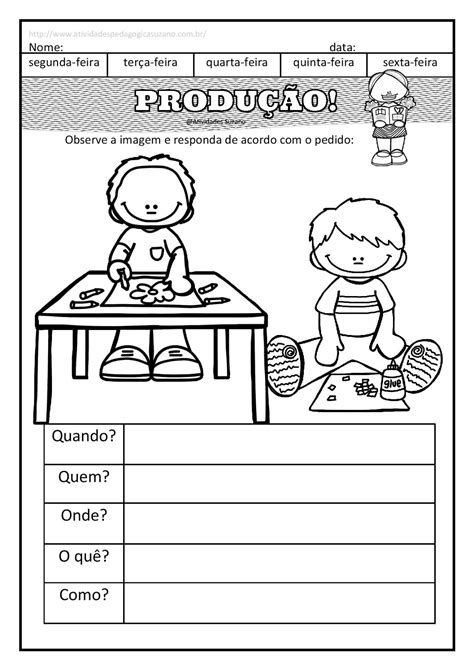 Produção de texto roteiro de acordo a imagem