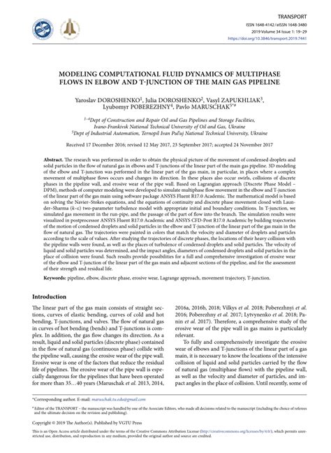 pdf modeling computational fluid dynamics of multiphase flows in elbow and t junction of the