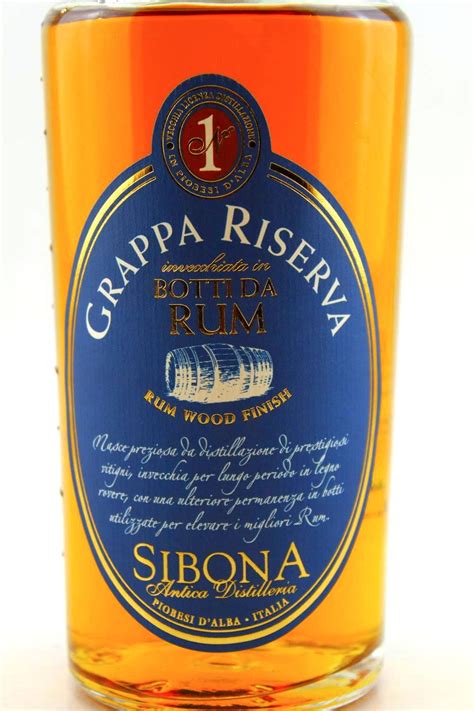 Grappa Affinata In Botti Da Rum Vol Antica Distilleria Sibona