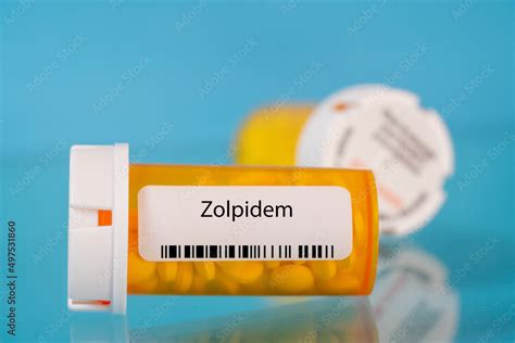 Zolpidem Zolpidem Pills In Rx Prescription Drug Bottle Stock Photo