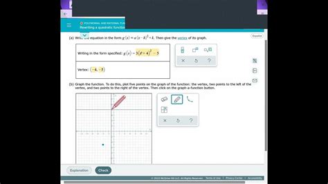 rewriting a quadratic function to find its vertex and sketch its graph youtube