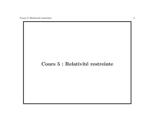 PDF Cours 5 Relativit E Restreinte DOKUMEN TIPS