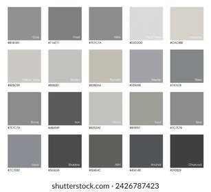 428 Names Grey Colour Shades Images Stock Photos And Vectors