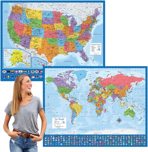 Amazon Maps International Giant World Map Classic Large World