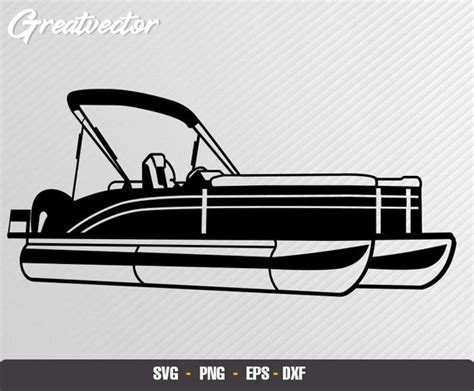 Pontoon Boat Eps Svg Png Vector Art Etsy M Xico