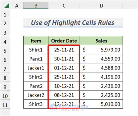 Highlighting Row With Conditional Formatting Based On Date In Excel