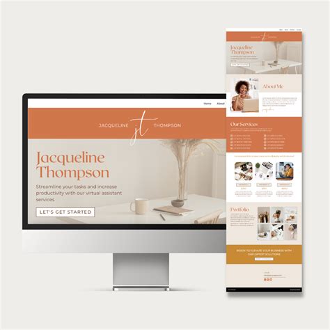 Free Canva Website Template For Virtual Assistants Sandee Solutions