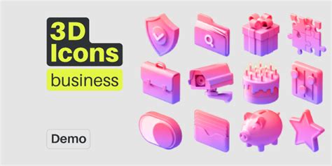 D Icons Pack Business Demo Community Figma
