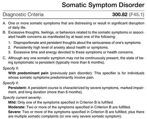 Somatic Symptoms And Related Disorders Flashcards Quizlet