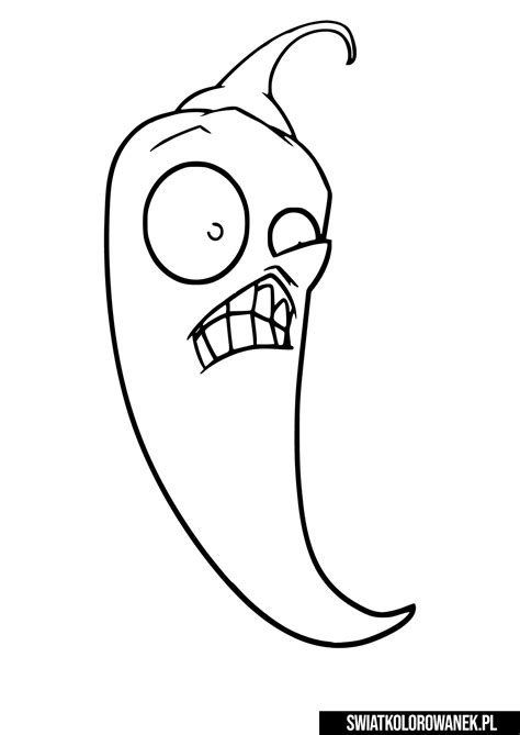 Kolorowanki Plants Vs Zombies Chili Darmowe Kolorowanki Do Druku