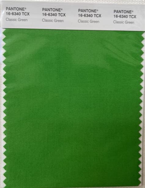 Pantone TCX Cotton Swatch Card 16 6340 TCX Classic Green