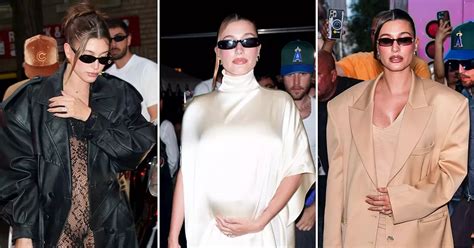 Pregnant Hailey Bieber Shows Off Baby Bump In 3 Back To Back Looks