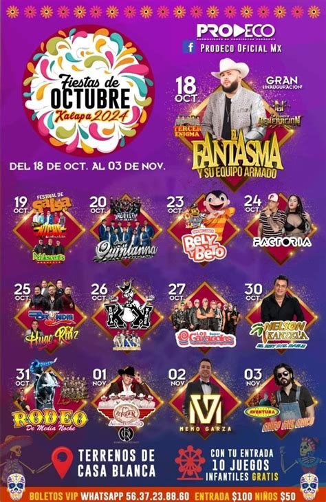 Fiestas de Octubre Xalapa 2024 Dónde Hay Feria