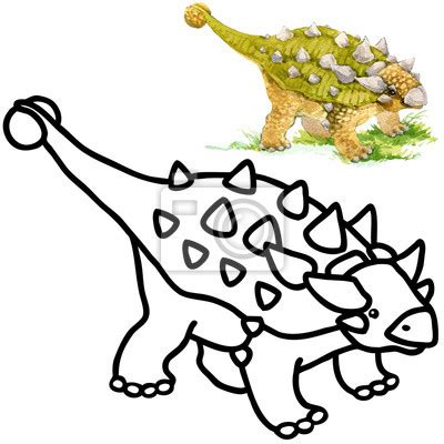 Ilustração dos dinossauros dos dinossauros dos desenhos animados