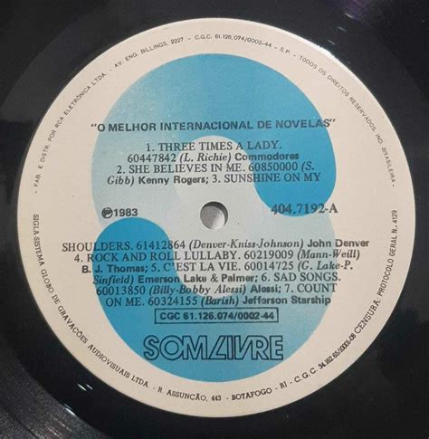 Disco De Vinil LP O Melhor Internacional De Novelas