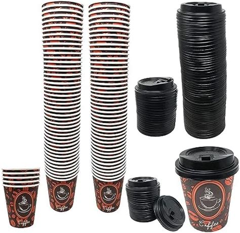 Amazon Ginkgo 100 Pack 8 Oz Thickened Disposable Coffee Cups With