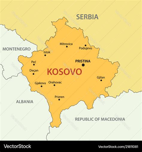 Kosovo Political Map