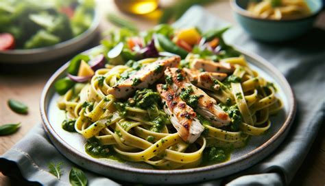 Hjemmelaget Pasta Tagliatelle Med Kylling Og Pesto Tages Matblogg