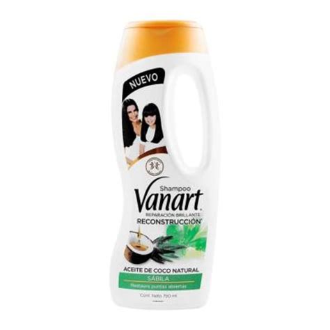 Shampoo Vanart reconstrucción con aceite de coco y sábila 750 ml Walmart