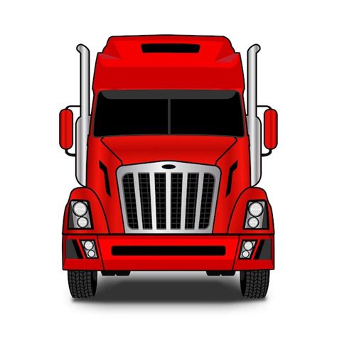 Semi Truck Front Clip Art