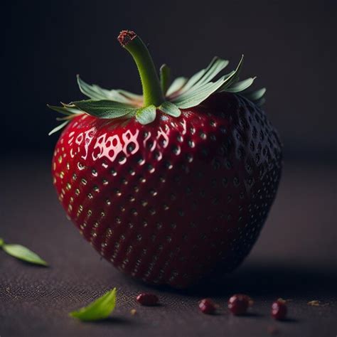 Premium AI Image A Vibrant Juicy Strawberry Glistening In The Summer Sun